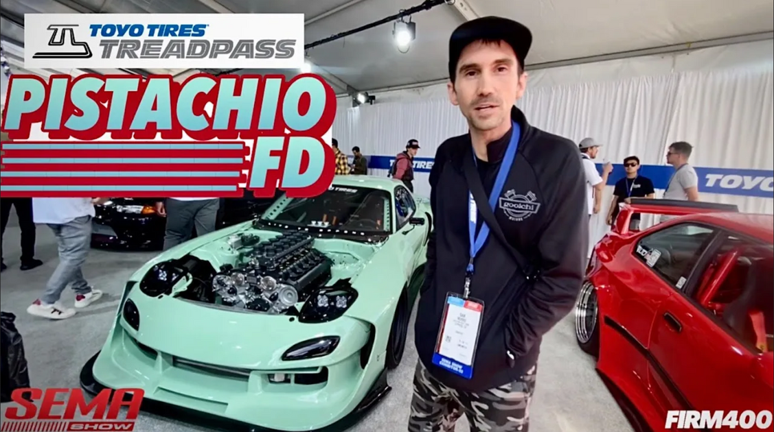 SEMA 2022: GOOICHI MOTORS MERCEDES M120 V12 SWAPPED MAZDA RX7 @ TOYO T ...